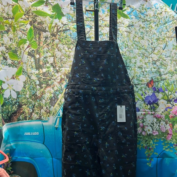 Other | Large We Wore What Floral Overalls Casual Boho Indie Long Leg ...